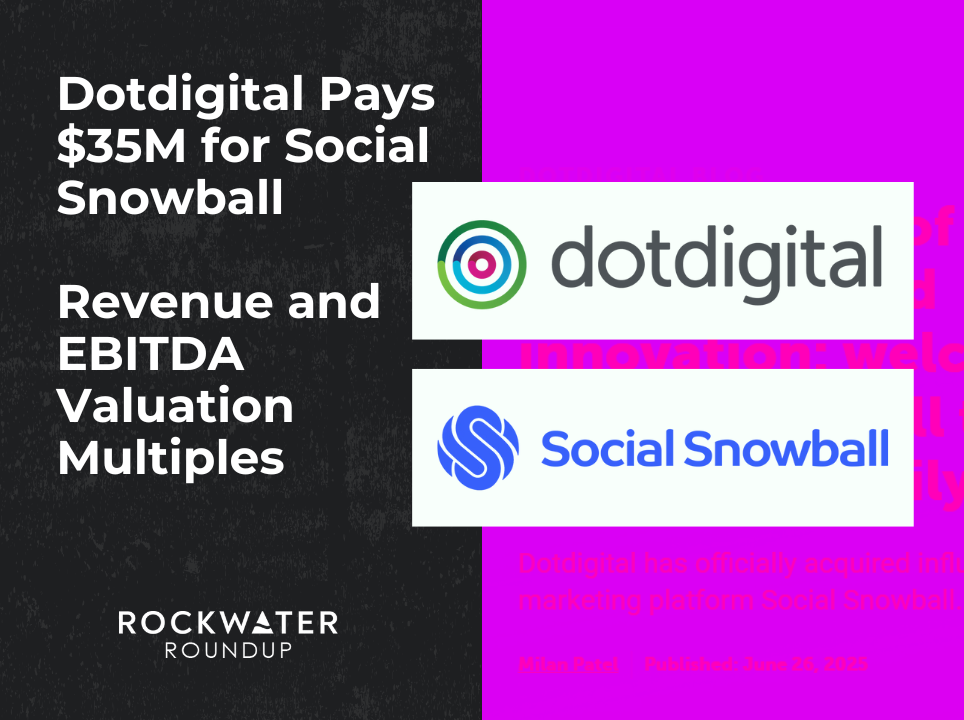 Dotdigital Pays $35M for Social Snowball + Revenue and EBITDA Valuation Multiples - RockWater